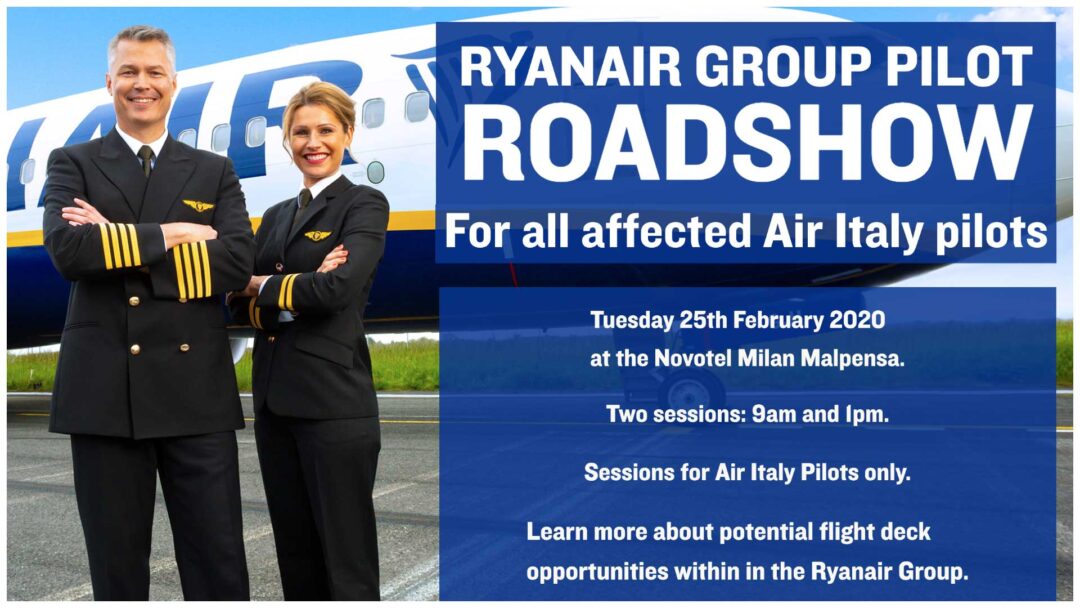 RYANAIR IN ROADSHOW PER I PILOTI AIR ITALY E ENGINEERING STAFF ...
